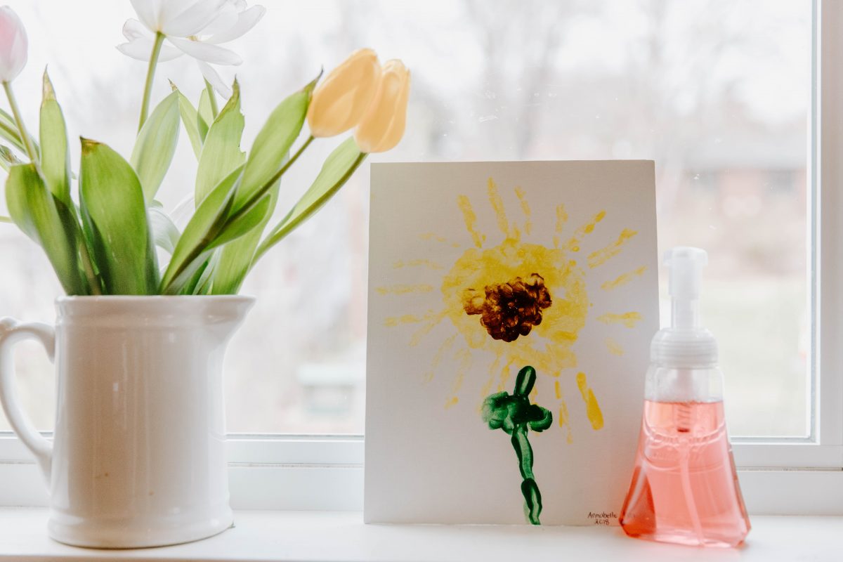 Handprint Flower Craft and Tutorial