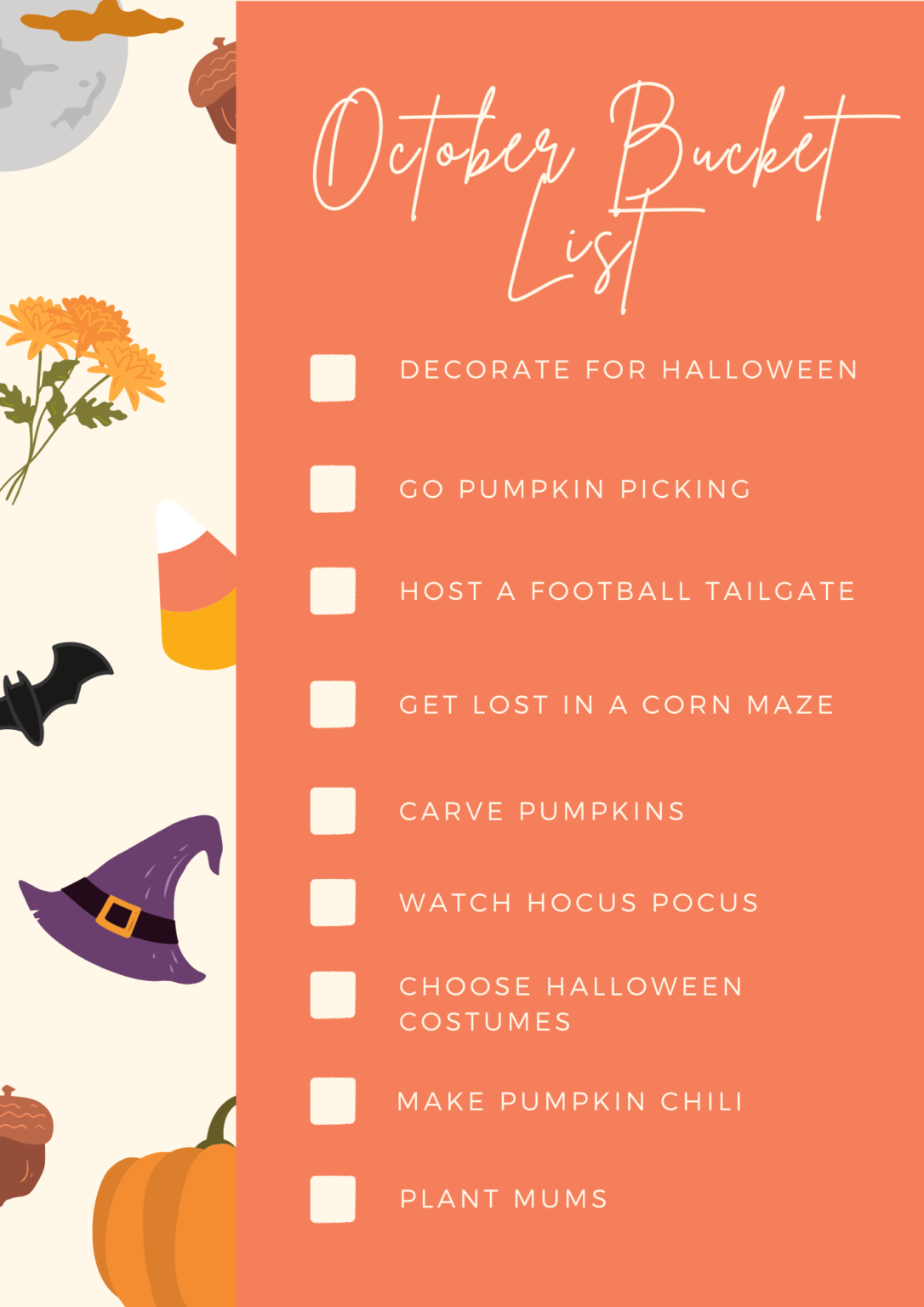 Our Family's Awesome October Bucket List - Caitlin Houston