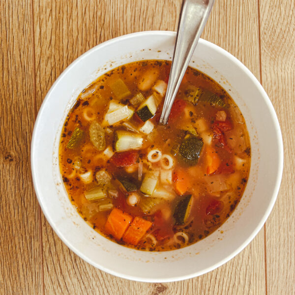 Easy Minestrone Soup Recipe with Beans & Pasta - Caitlin Houston