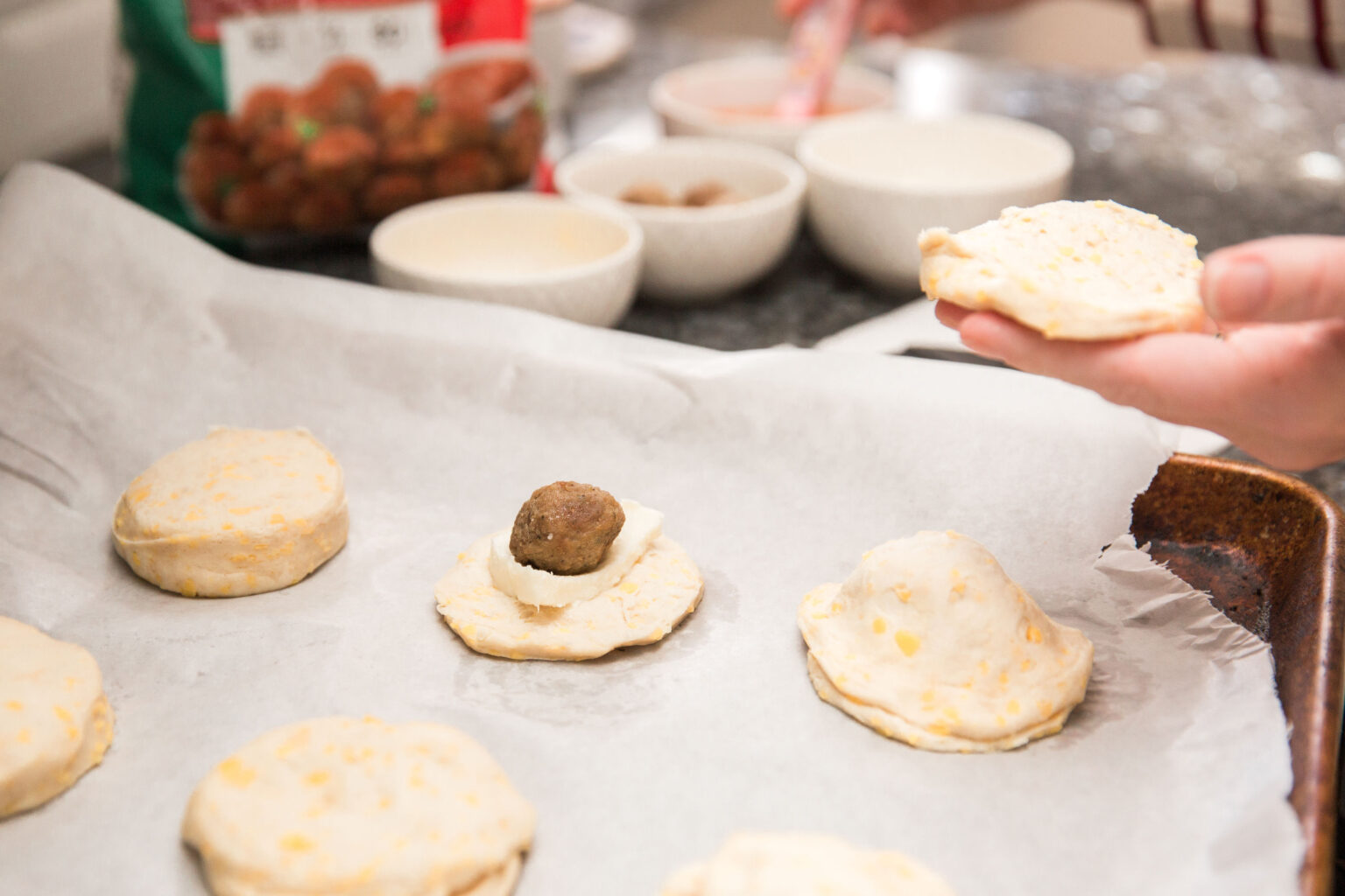 Four Ingredient Meatball Pizza Balls - Caitlin Houston